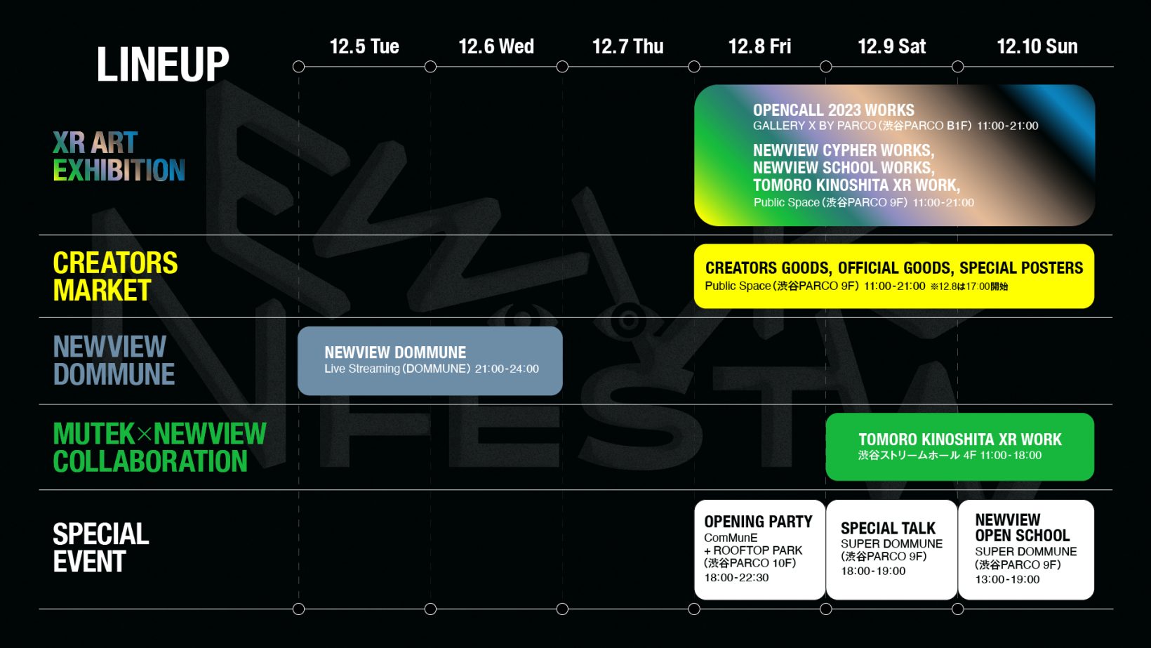More than 50 creators at the forefront of XR culture gather together.NEWVIEW FEST 2023 | NEWVIEW